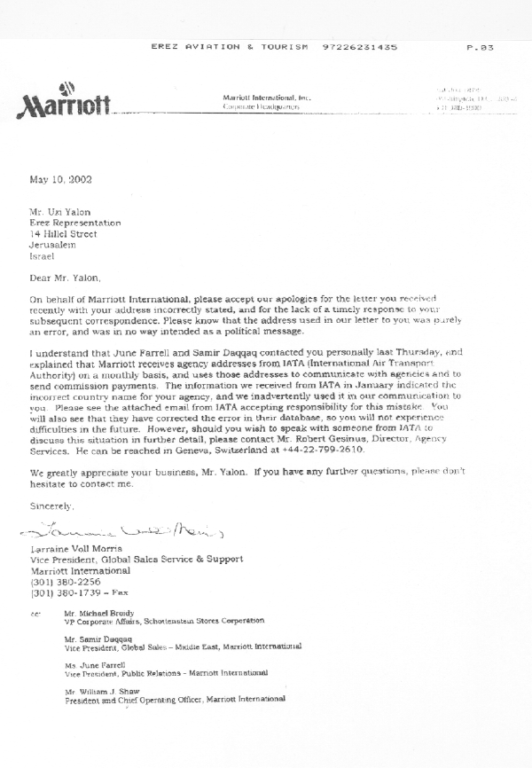 Boycott Watch - Marriott Hotels Boycott based on false information